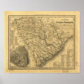 1833 Rail & Ship Routes Karte von South Carolina Poster | Zazzle.ch
