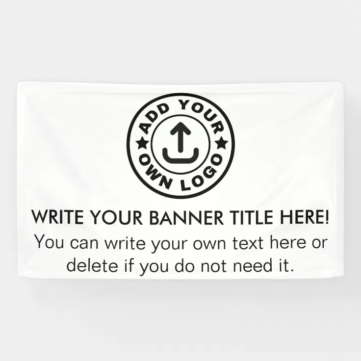 Banderoles Texte modifiable du logo de l'entreprise personnal | Zazzle.ch