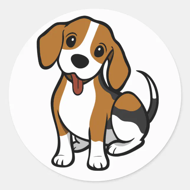 Beagle Welpen Hund Cartoon Liebe Beagle Sticker Zazzle.ch
