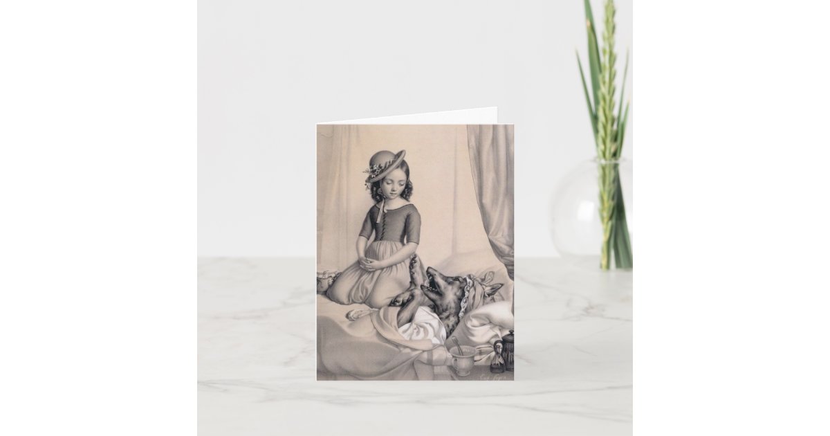 Carte Fabulous Little Red Riding Hood Card | Zazzle.ch