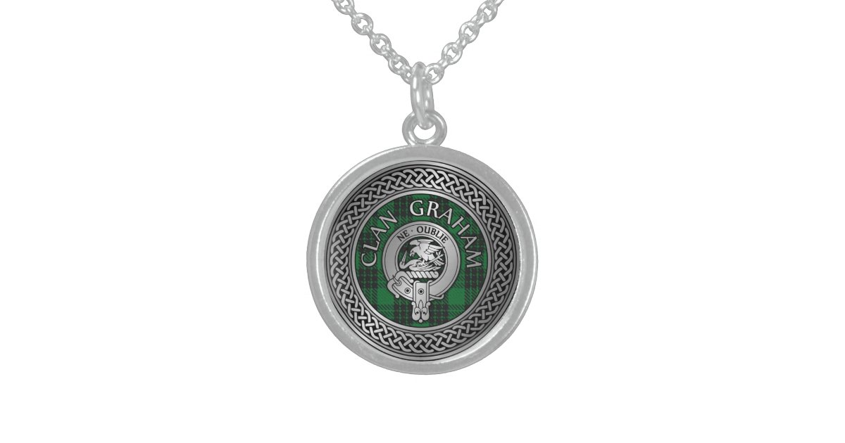 Clan Graham Wappen & Tartan Knot Sterling Silberkette | Zazzle.ch