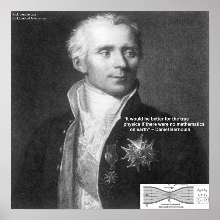 Daniel Bernoulli True Physical Zitat Geschenke & A Poster | Zazzle.ch
