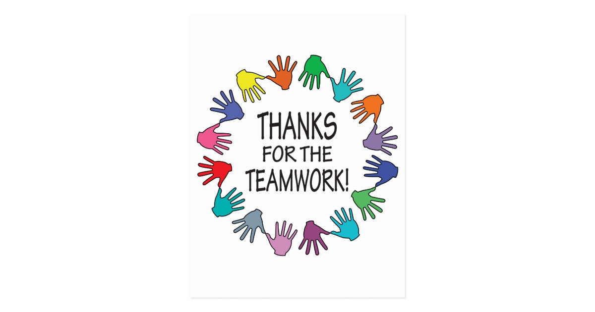Dank für die Teamwork-Anerkennungskarte Postkarte | Zazzle.ch