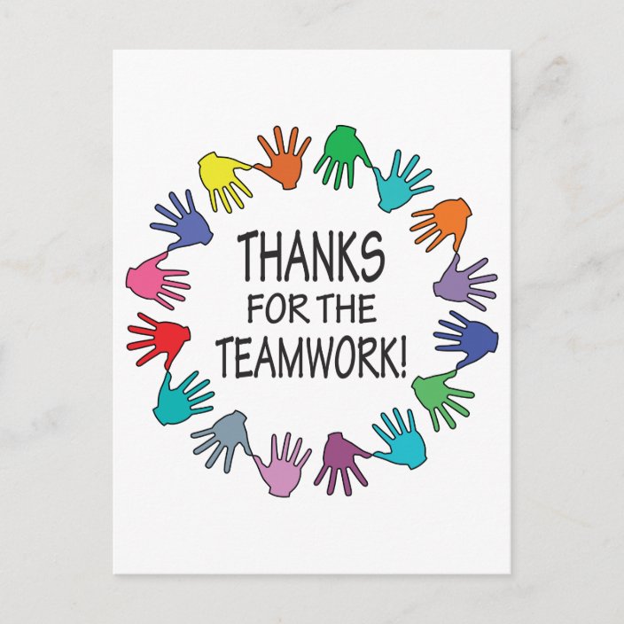 Danke für die Teamwork Dankeschön-Karte Postkarte | Zazzle.ch