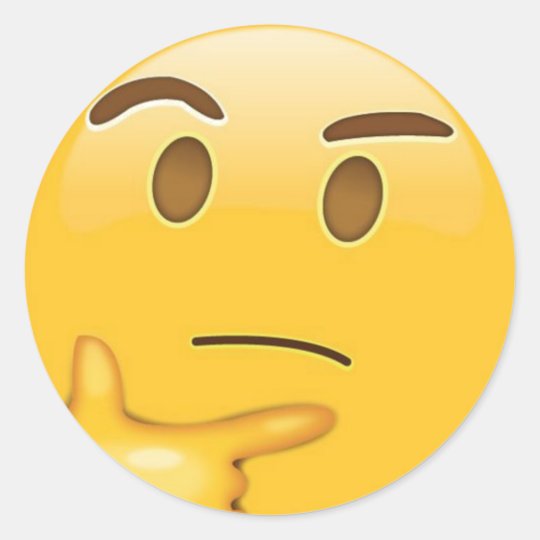 Denkender Emoji Aufkleber | Zazzle.ch