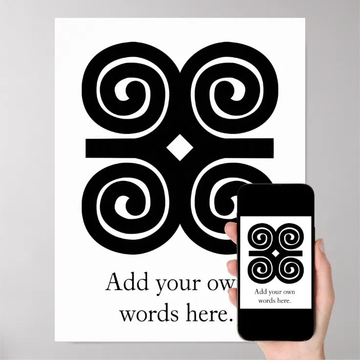 Dwennimmen - Kraft und Demut des Adinkra-Symbols Poster | Zazzle.ch