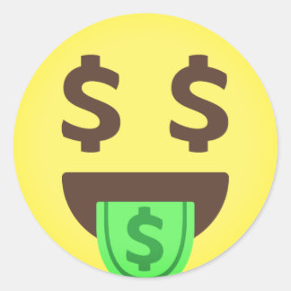 Geld Emoji Aufkleber | Zazzle.ch