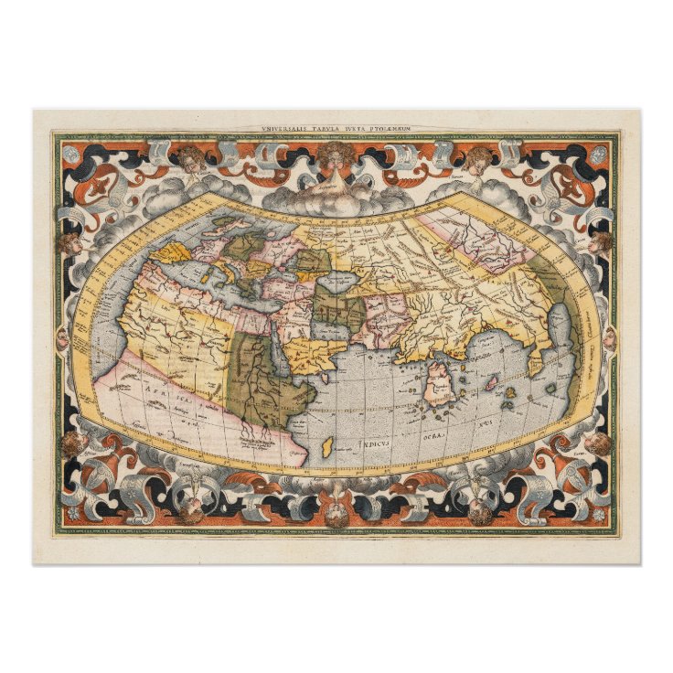 Gerard Mercator's Map of the World Poster | Zazzle.ch