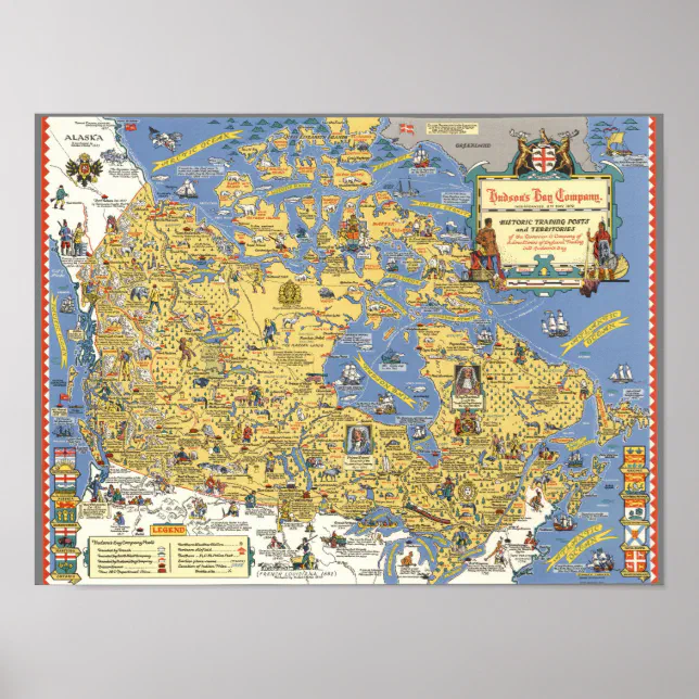 Hudson's Bay Company - Map of Canada Poster | Zazzle.ch