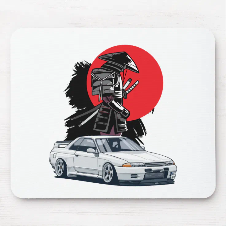 JDM Samurai japanisches Drift Car R32 Mousepad | Zazzle.ch