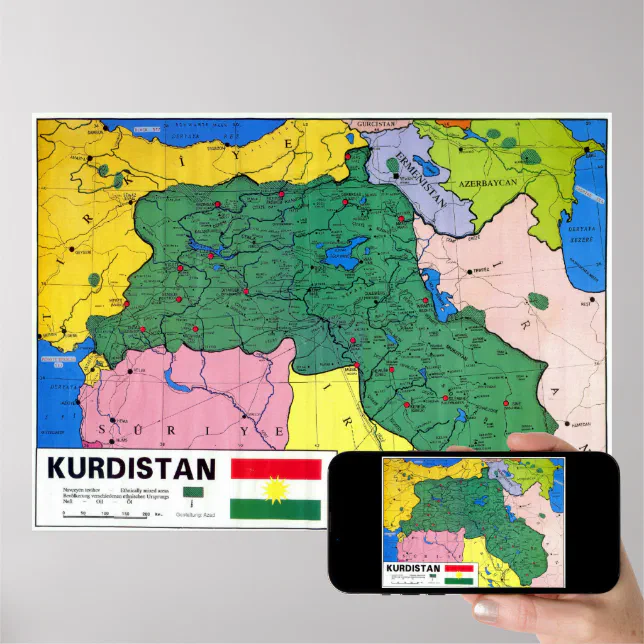 Karte Kurdistans Poster | Zazzle.ch
