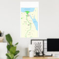 Map of Ancient Egypt During the Dynastic Period Poster | Zazzle.ch