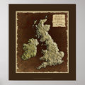 MAP of the UK Map Art Poster | Zazzle.ch