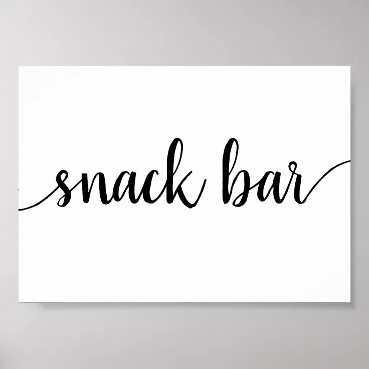 Minimalistisches Skript | Bar Table Sign Geblüht S Poster | Zazzle.ch