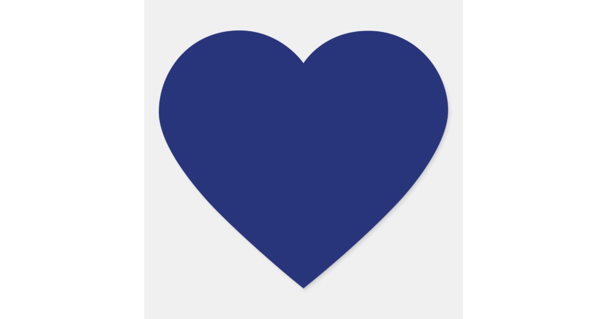 Navy Blue Heart Sticker | Zazzle.ch
