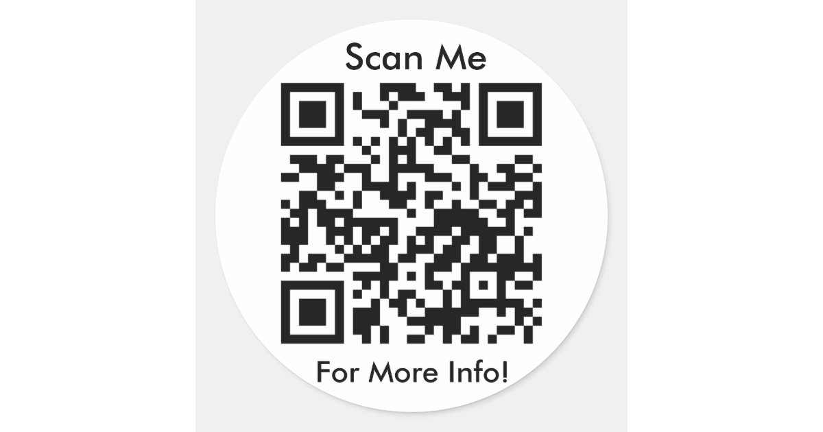 QR-Code-Aufkleber Runder Aufkleber | Zazzle.ch