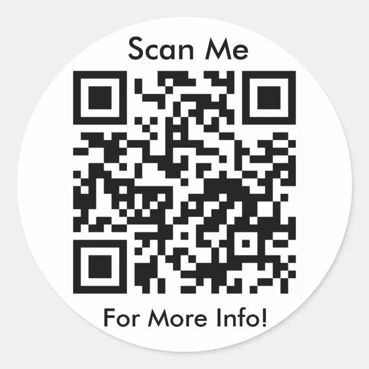 QR-Code-Aufkleber Runder Aufkleber | Zazzle.ch
