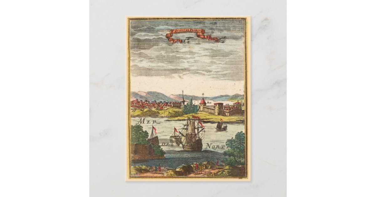 St. Augustine Florida Antique 1686 Gravieren Postkarte | Zazzle.ch