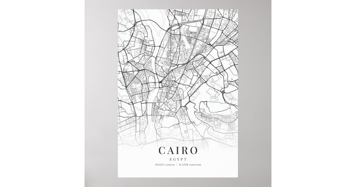 Stadtplan von Kairo Poster | Zazzle.ch