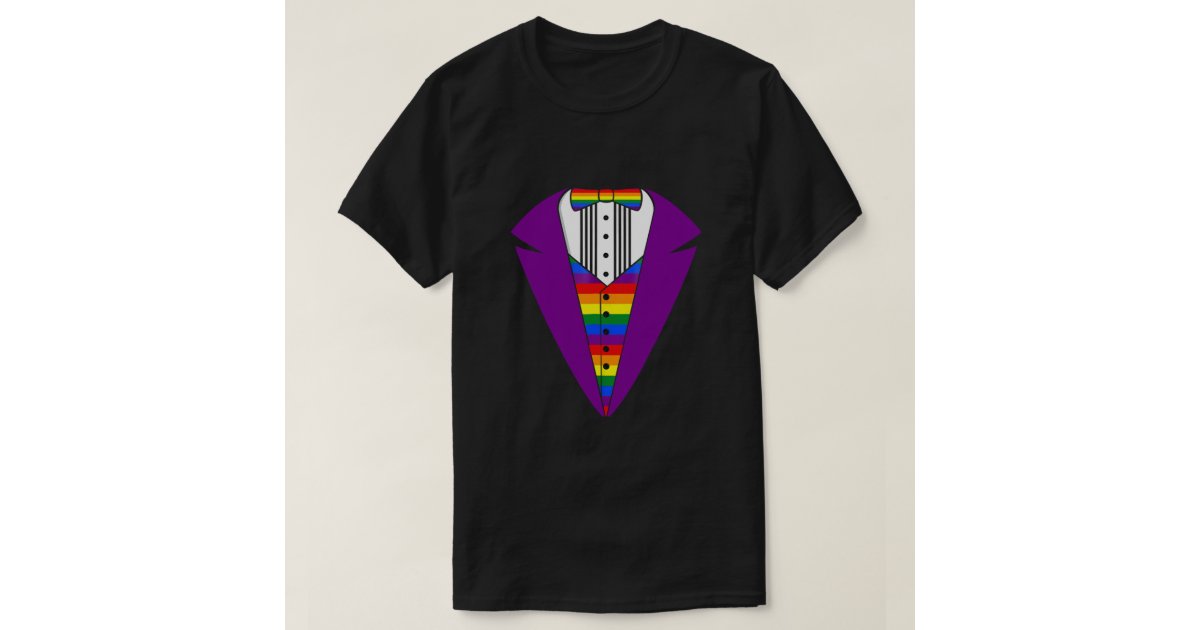 T-shirt LGBT Pride Rainbow Tuxedo | Zazzle.ch