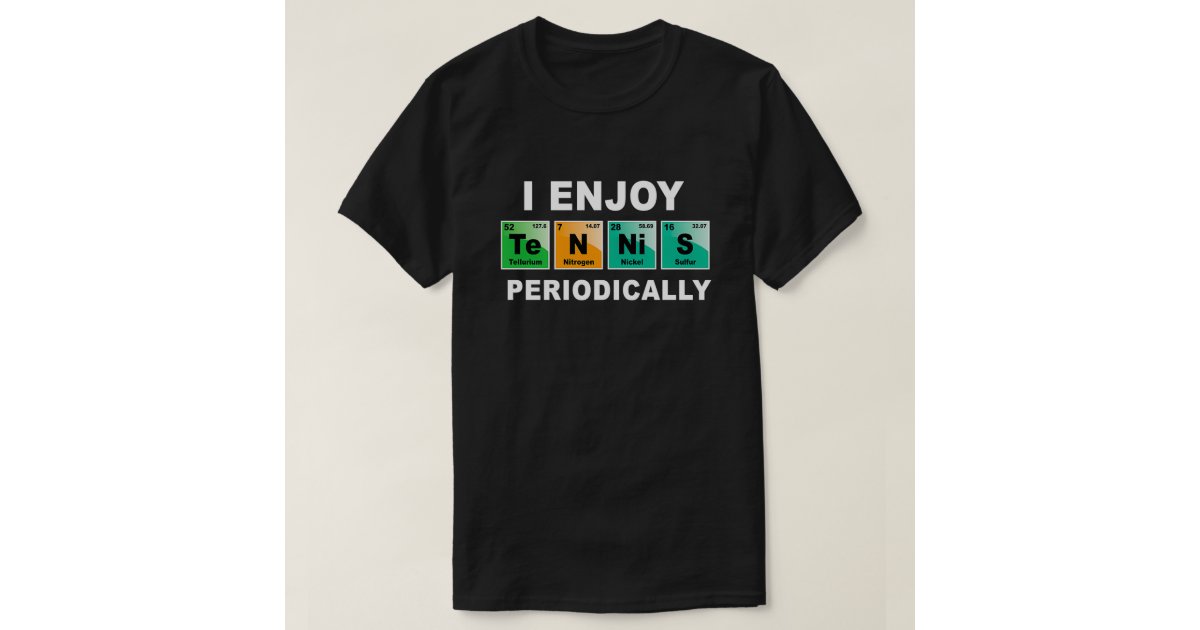 Tennis Periodischer Tisch der Elemente Einzigartig T-Shirt | Zazzle.ch