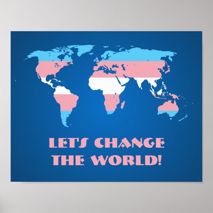 Transgender Pride World Map Poster | Zazzle.ch