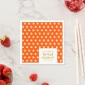 Vintag Orange Daisy Blume Brautparty Custom Serviette | Zazzle.ch